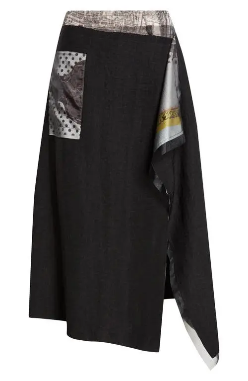 JASON WU Collage Printed Midi Skirt