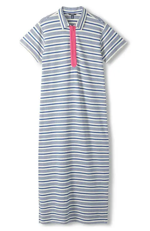 HATLEY Striped Cotton Blend Shirt Dress - Whisper White