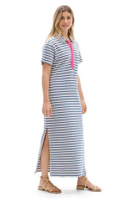 HATLEY Striped Cotton Blend Shirt Dress - Whisper White