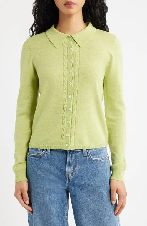 DAMSON MADDER Voula Cable Polo Cardigan