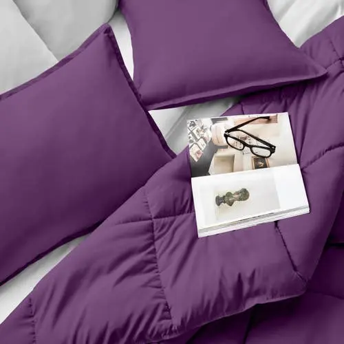 BARE HOME All-season Down Alternative Comforter Setoversized King - Plum