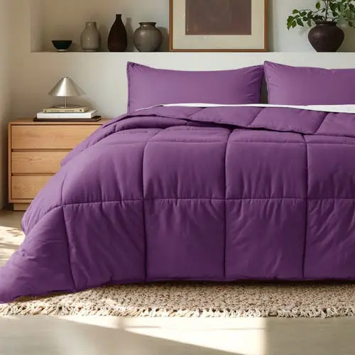 BARE HOME All-season Down Alternative Comforter Setoversized King - Plum