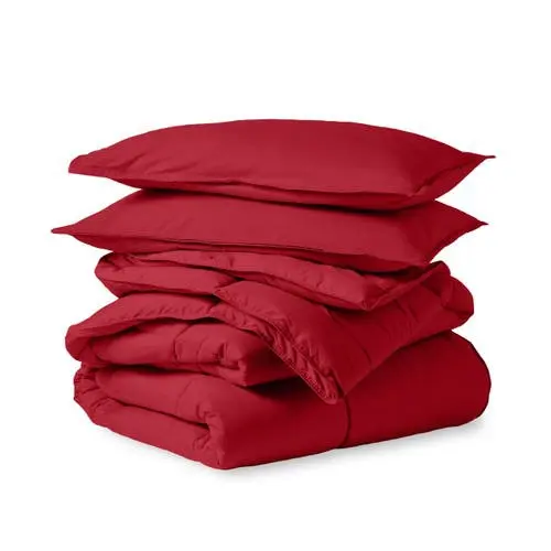 BARE HOME All-season Down Alternative Comforter Setoversized King - Red