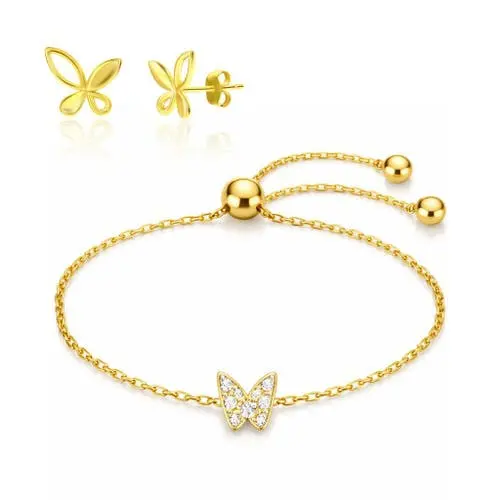DONATELLO GIAN Butterfly Jewelry Set - Gold