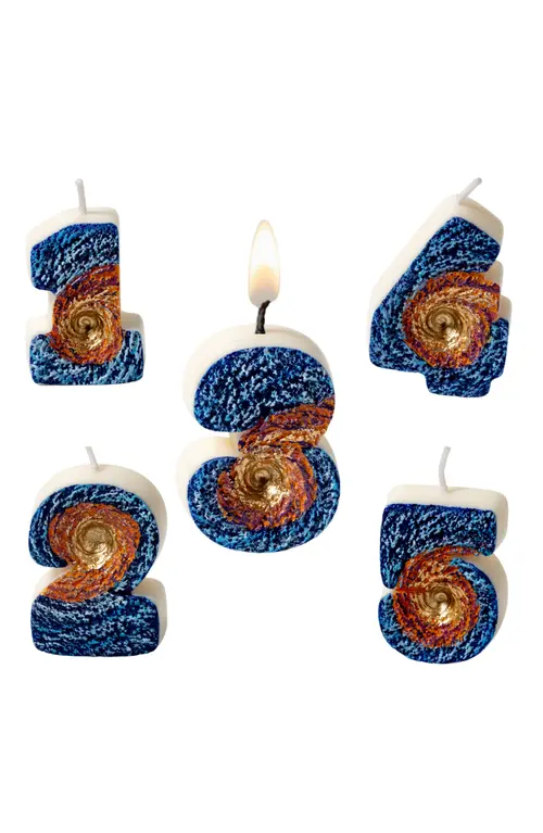 SOUTHLAKE GIFTS Galaxy Black Hole Number Candle - Number 4