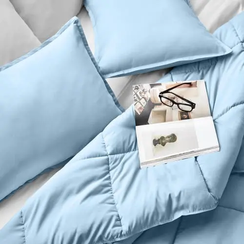 BARE HOME All-season Down Alternative Comforter Set - Light Blue