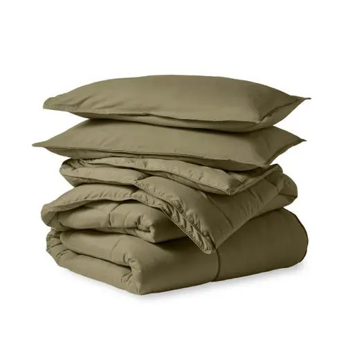 BARE HOME All-season Down Alternative Comforter Set - Olive