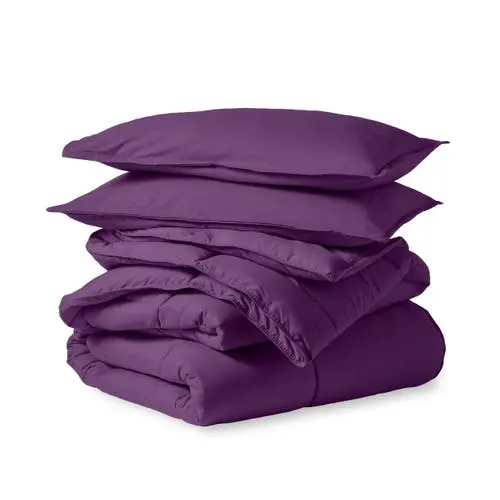 BARE HOME All-season Down Alternative Comforter Set - Plum