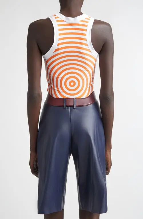 JEAN PAUL GAULTIER Spiral Print Jersey Tank