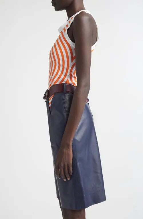 JEAN PAUL GAULTIER Spiral Print Jersey Tank