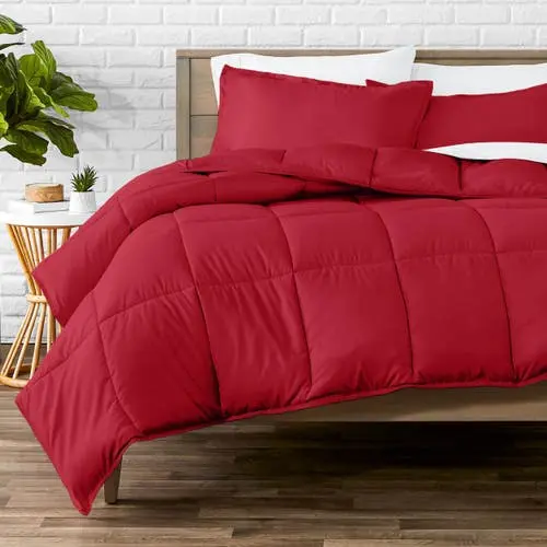 BARE HOME All-season Down Alternative Comforter Setoversized Queen - Red