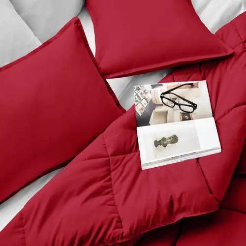 BARE HOME All-season Down Alternative Comforter Setoversized Queen - Red