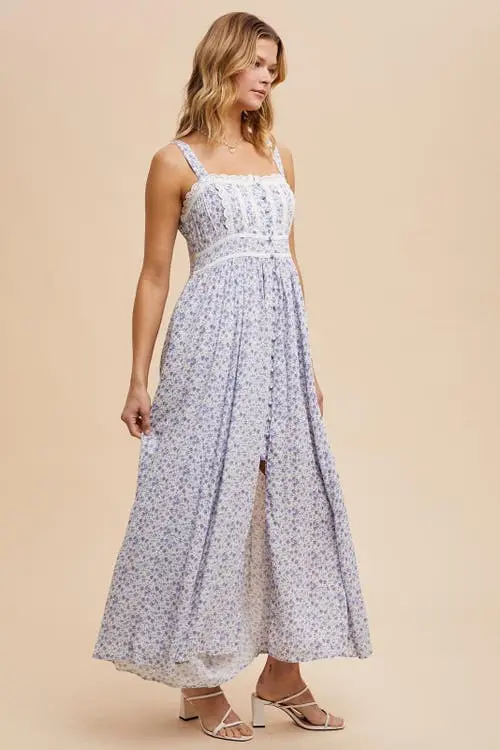 PINKBLUSH Floral Button-down Maxi Dress