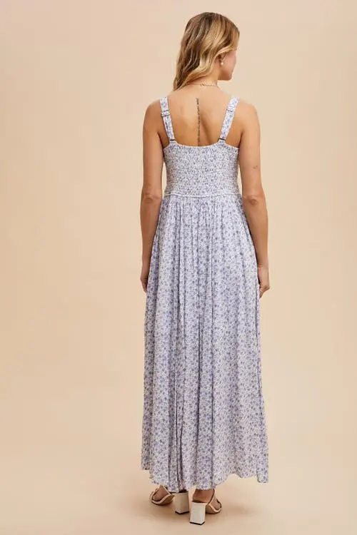 PINKBLUSH Floral Button-down Maxi Dress