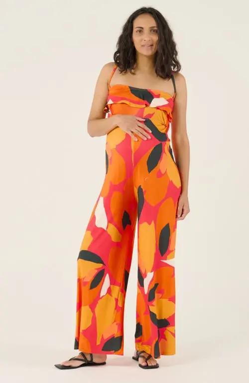 CACHE COEUR Strapless Maternity Jumpsuit - Passion