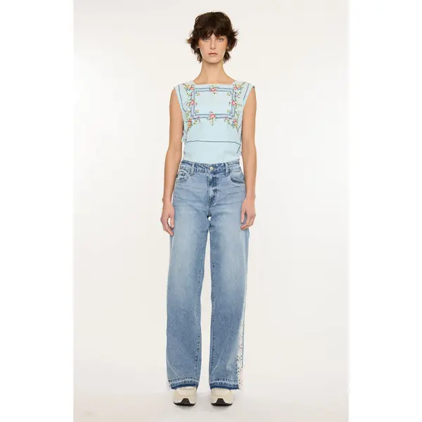 KANCAN Carollyn High-rise Wide-leg Jeans