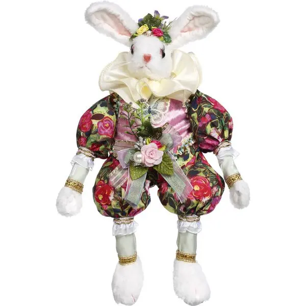 MARK ROBERTS Bean Bag Pillow Body Rabbit With Vest - Deep Red
