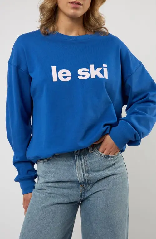 VIENS AVEC MOI Le Ski Cotton Graphic Sweatshirt