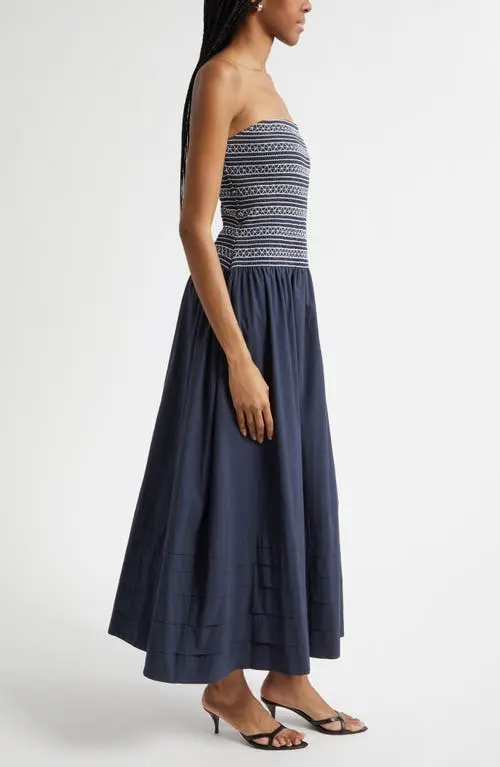 Ramy Brook Jace Strapless Smocked Maxi Dress
