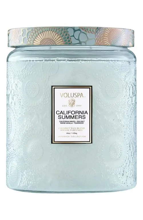 Voluspa California Summers Luxe Jar Candle - Light Blue