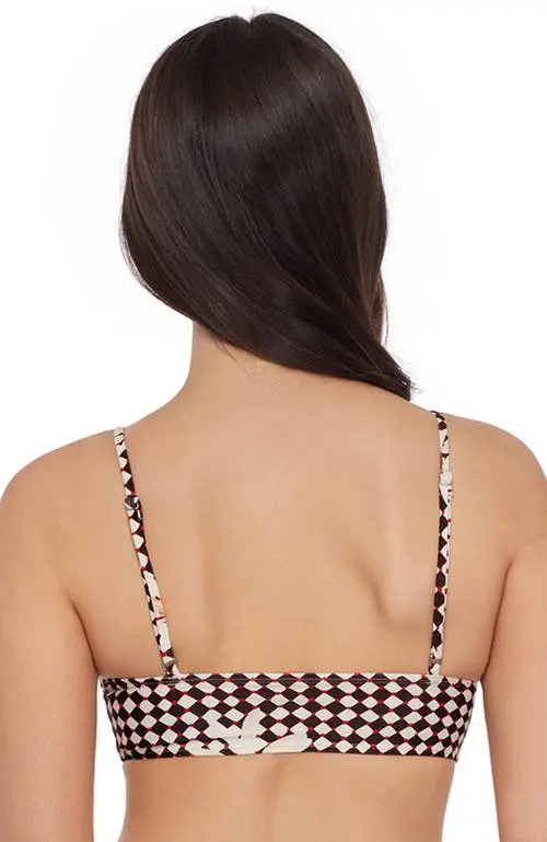 STEVIE Adjustable V-neck Front Tab Midkini Swim Top