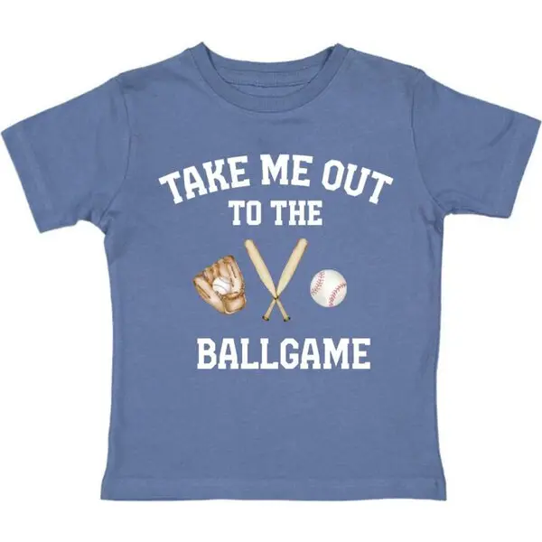 SWEET WINK Take Me Out To The Ballgame Short Sleeve T-shirt - Indigo