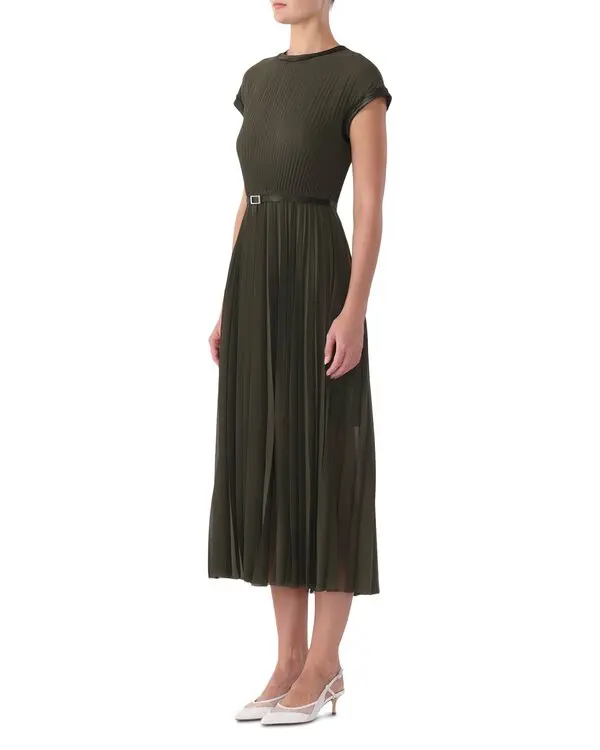 JASON WU Chiffon Fit And Flare Pleated Dress