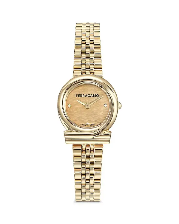 FERRAGAMO Gancini Twisted Watch, 23mm - Gold