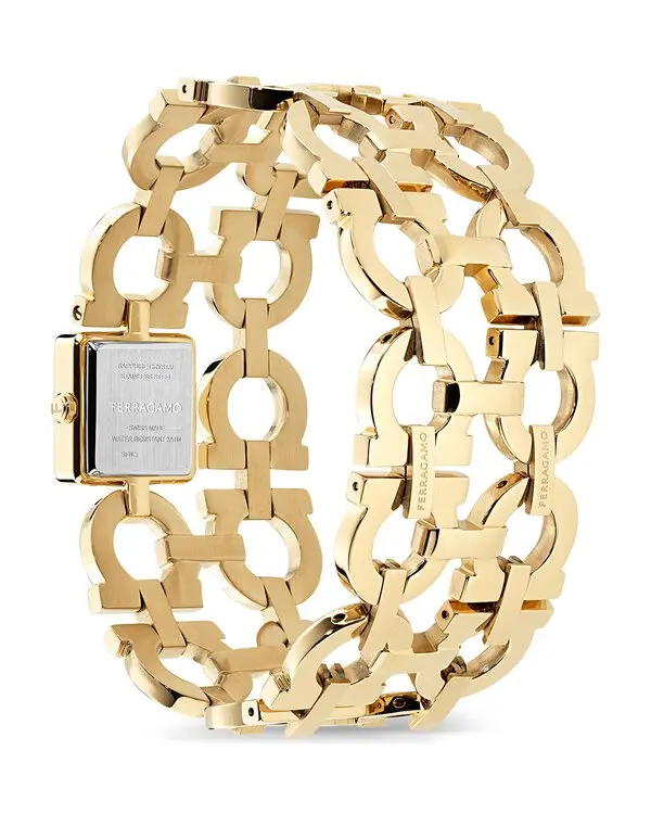 FERRAGAMO Double Gancini Catwalk 19mm Watch - Gold