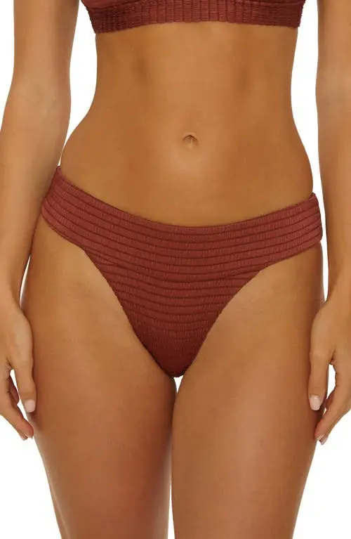 ISABELLA ROSE Banded Bikini Bottom - Chestnut
