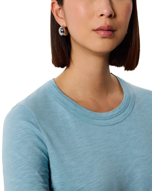 Whistles Rosa Double Trim Tee - Blue