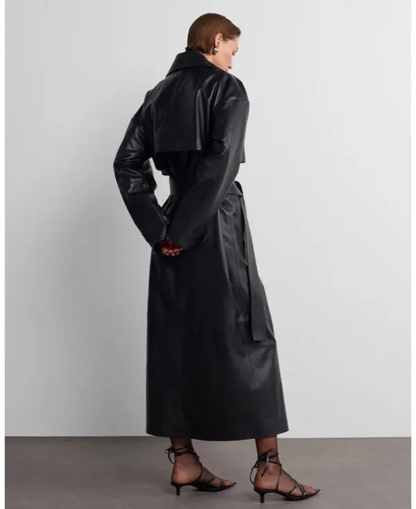 ACARIA STUDIO Journey Leather Trench Coat