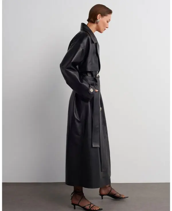 ACARIA STUDIO Journey Leather Trench Coat