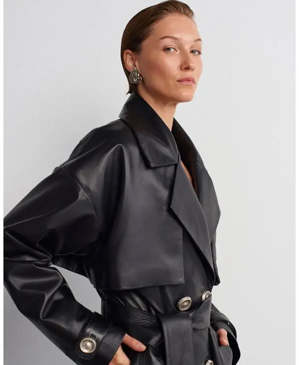 ACARIA STUDIO Journey Leather Trench Coat