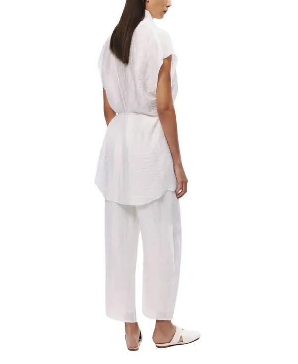 NOCTURNE Relaxed Linen-blend Pants - White