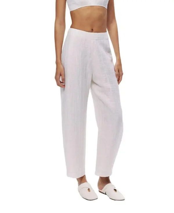 NOCTURNE Relaxed Linen-blend Pants - White