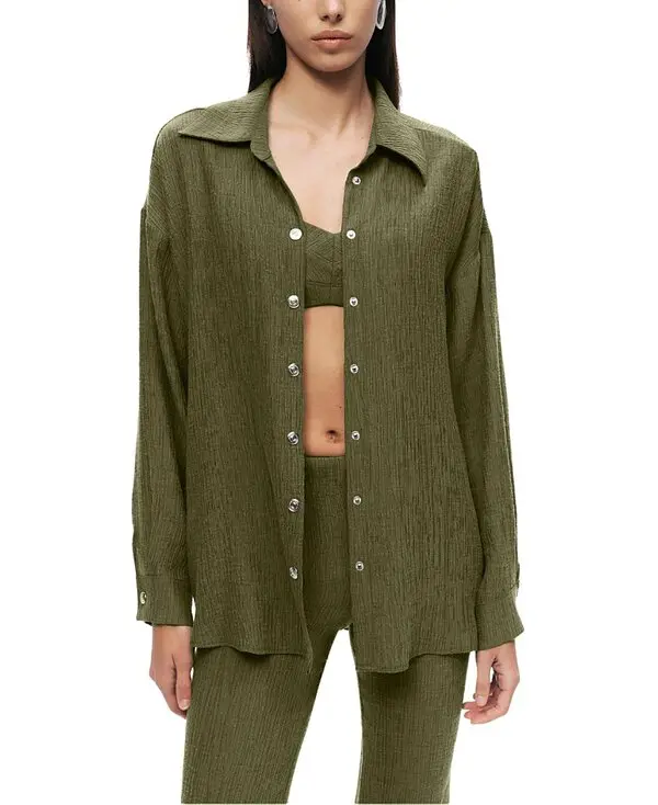 NOCTURNE Relaxed Button-down Shirt