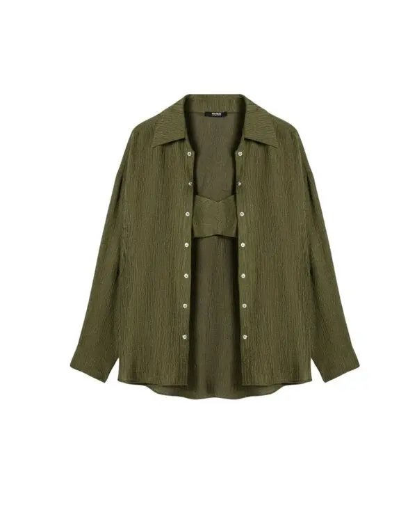 NOCTURNE Relaxed Button-down Shirt