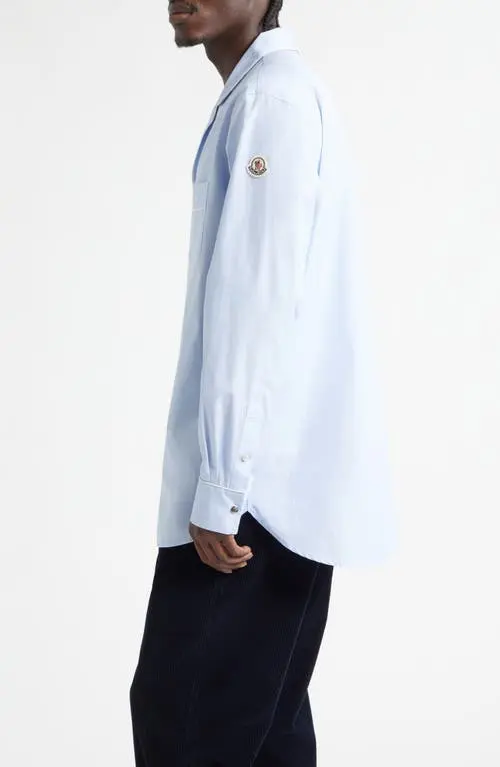 Moncler Cotton Fil-à-fil Snap Front Shirt