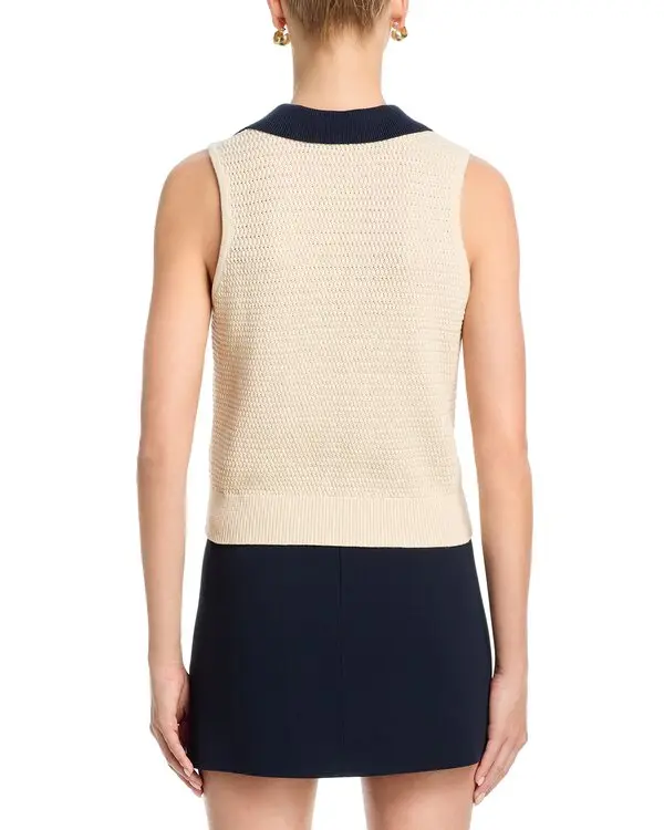French Connection Contrast Knit Collared Sweater