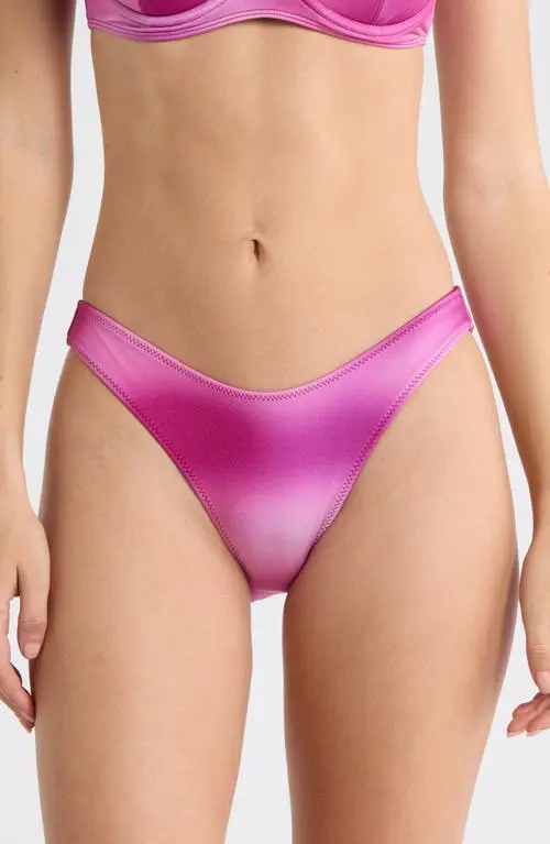 PACSUN Eden Shine High Cut Bikini Bottoms - Plum