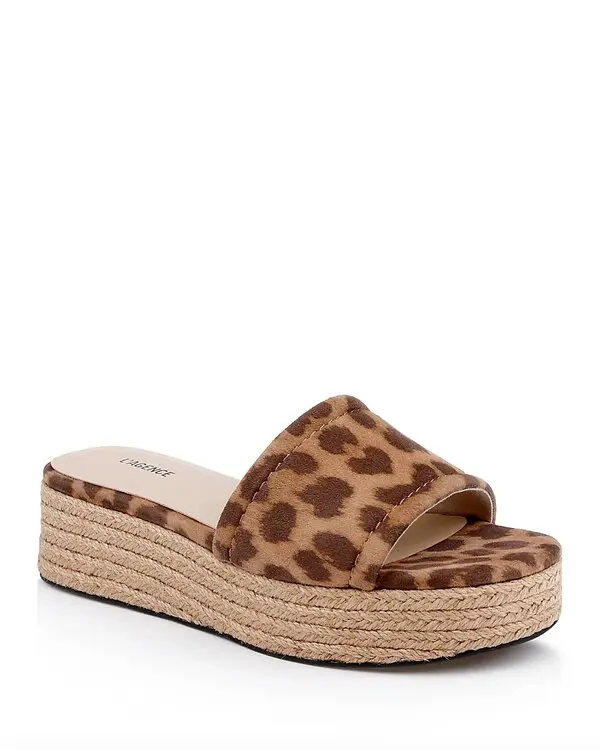 L'Agence Ramani Espadrille Slides - Leopard