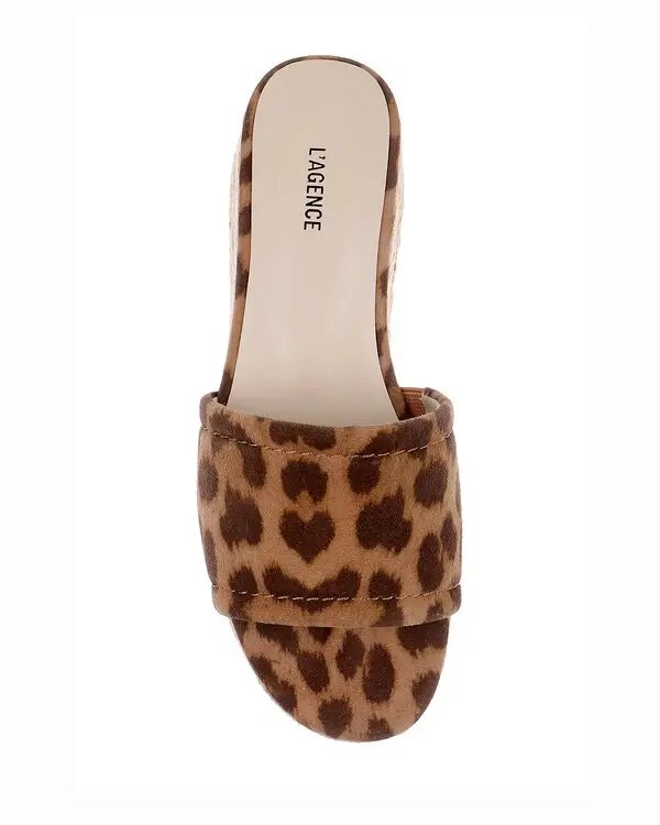 L'Agence Ramani Espadrille Slides - Leopard