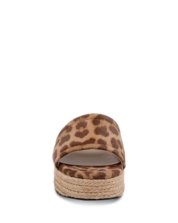 L'Agence Ramani Espadrille Slides - Leopard