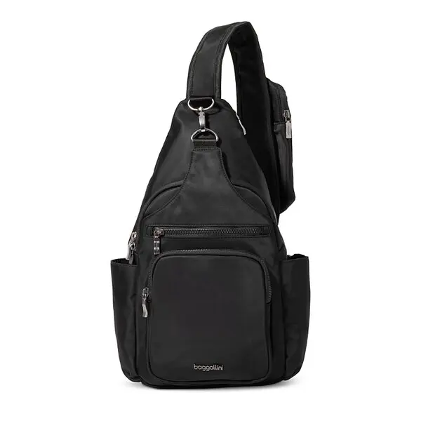 BAGGALLINI Central Park Large Sling Bag - Black Twill