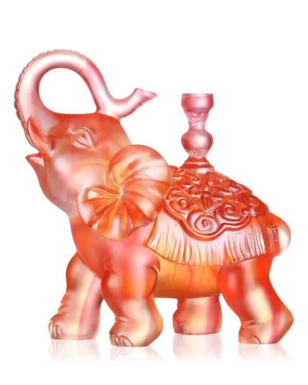 LIULI The Auspicious Elephant Limited Edition Crystal Glass Sculpture