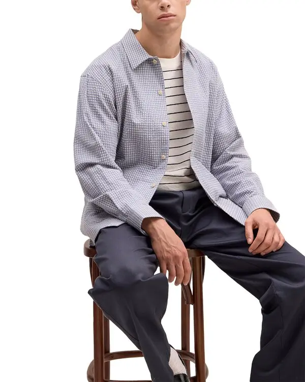 Nn07 Reed Seersucker Overshirt