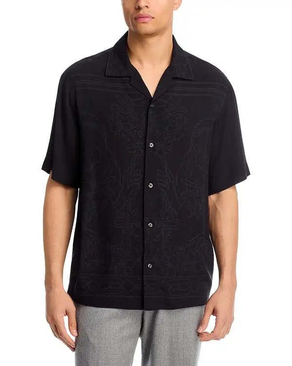 Hugo Espino Button Down Shirt - Black