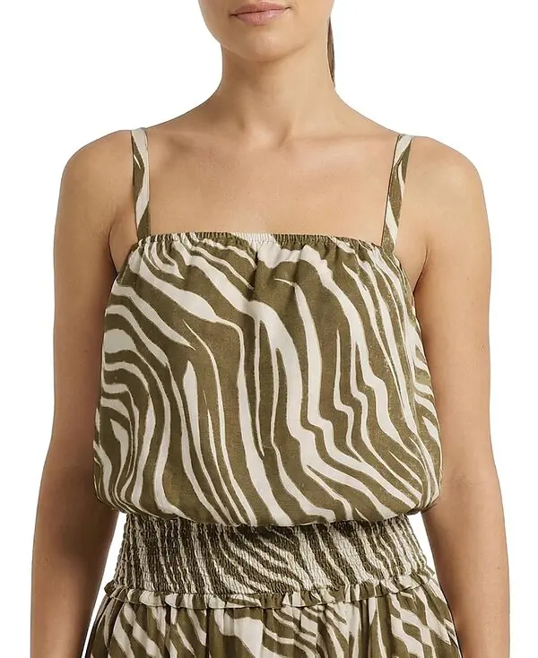 CHANGE OF SCENERY Dani Bubble Crop Top - Serengeti