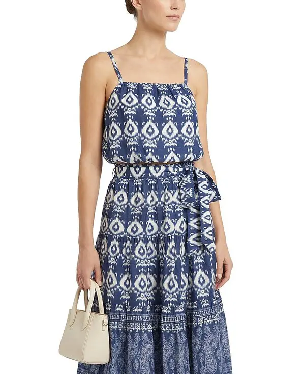CHANGE OF SCENERY Dani Bubble Crop Top - Tivara Ikat